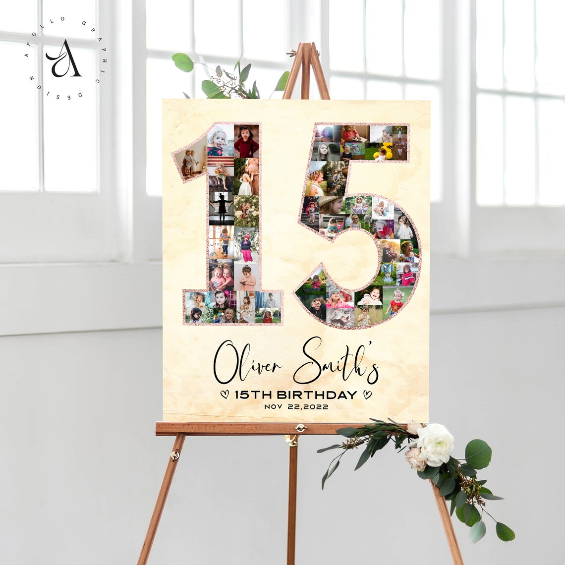 15th Birthday Photo Collage 15th Birthday Wall Art - Etsy