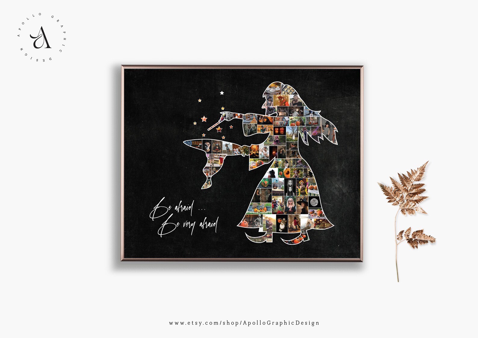 Witch Picture Collage, Witch Photo Poster, Custom Halloween Gift, Witch ...