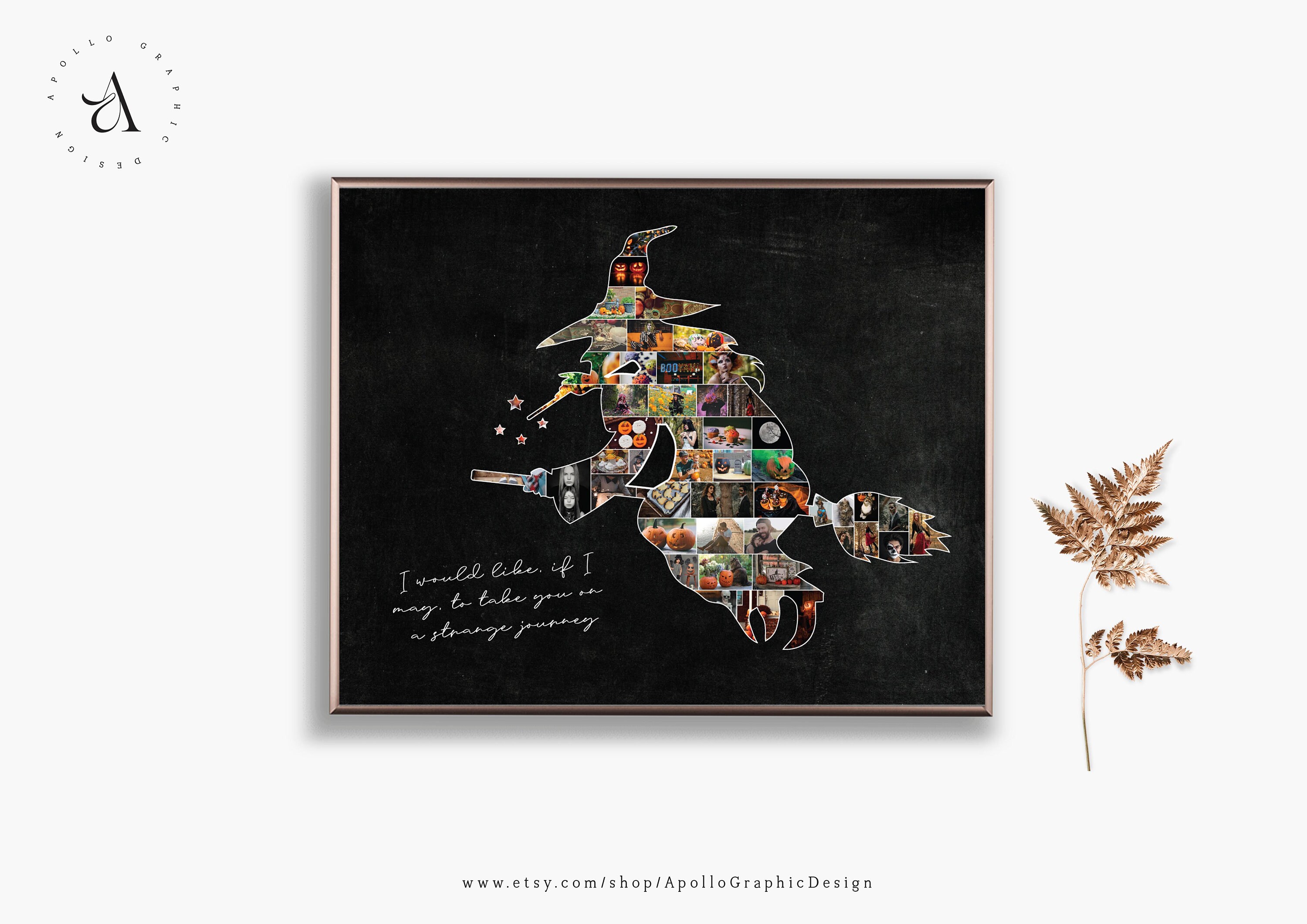 Witch Picture Collage Witch Photo Poster Custom Halloween | Etsy