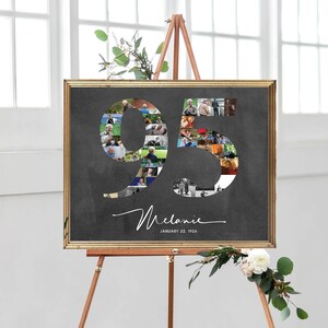 NEW! 95th Birthday Photo Collage, Number 95 Picture Collage, 95 ...