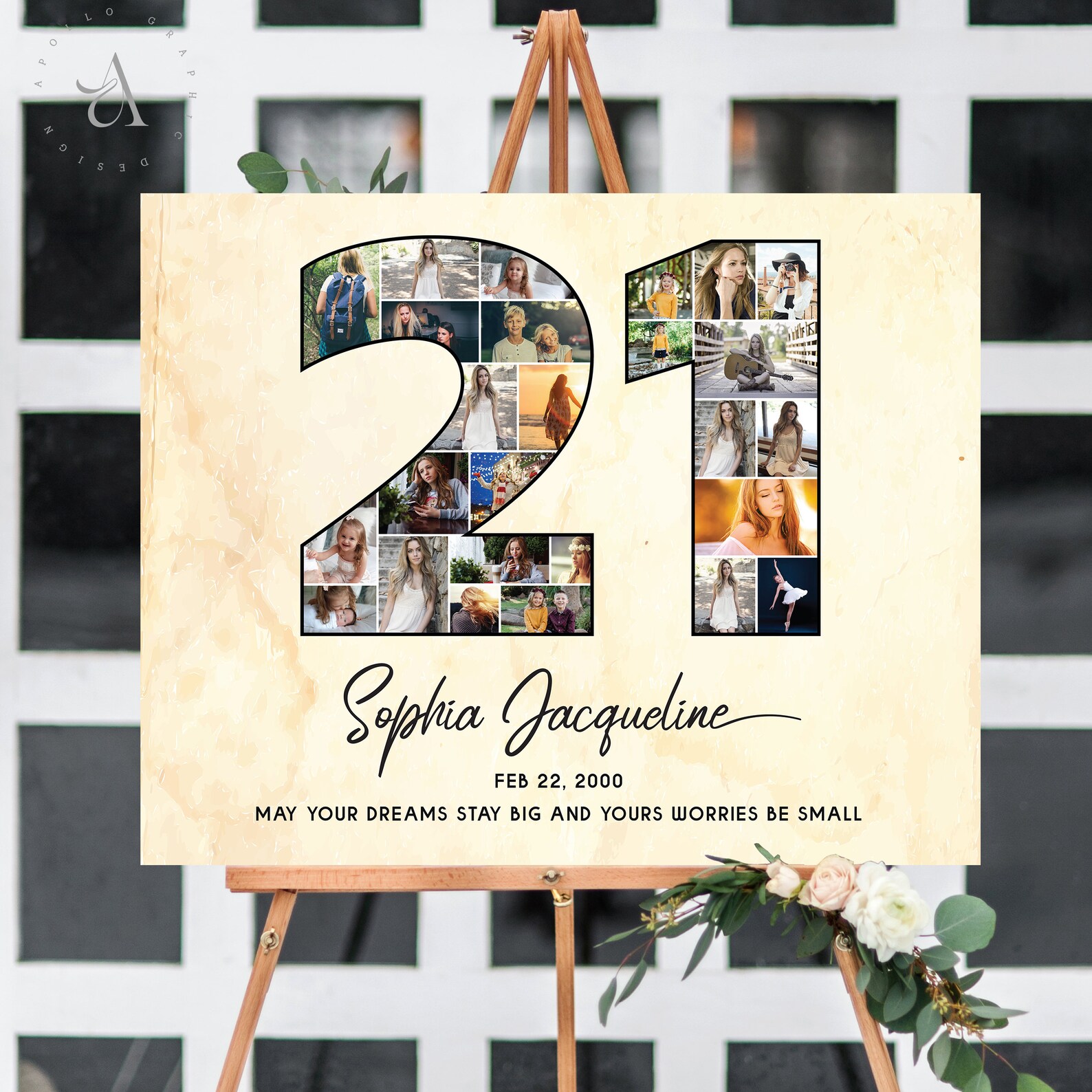 21st Birthday Photo Collage, Number 21 Pictures Collage, Birthday ...