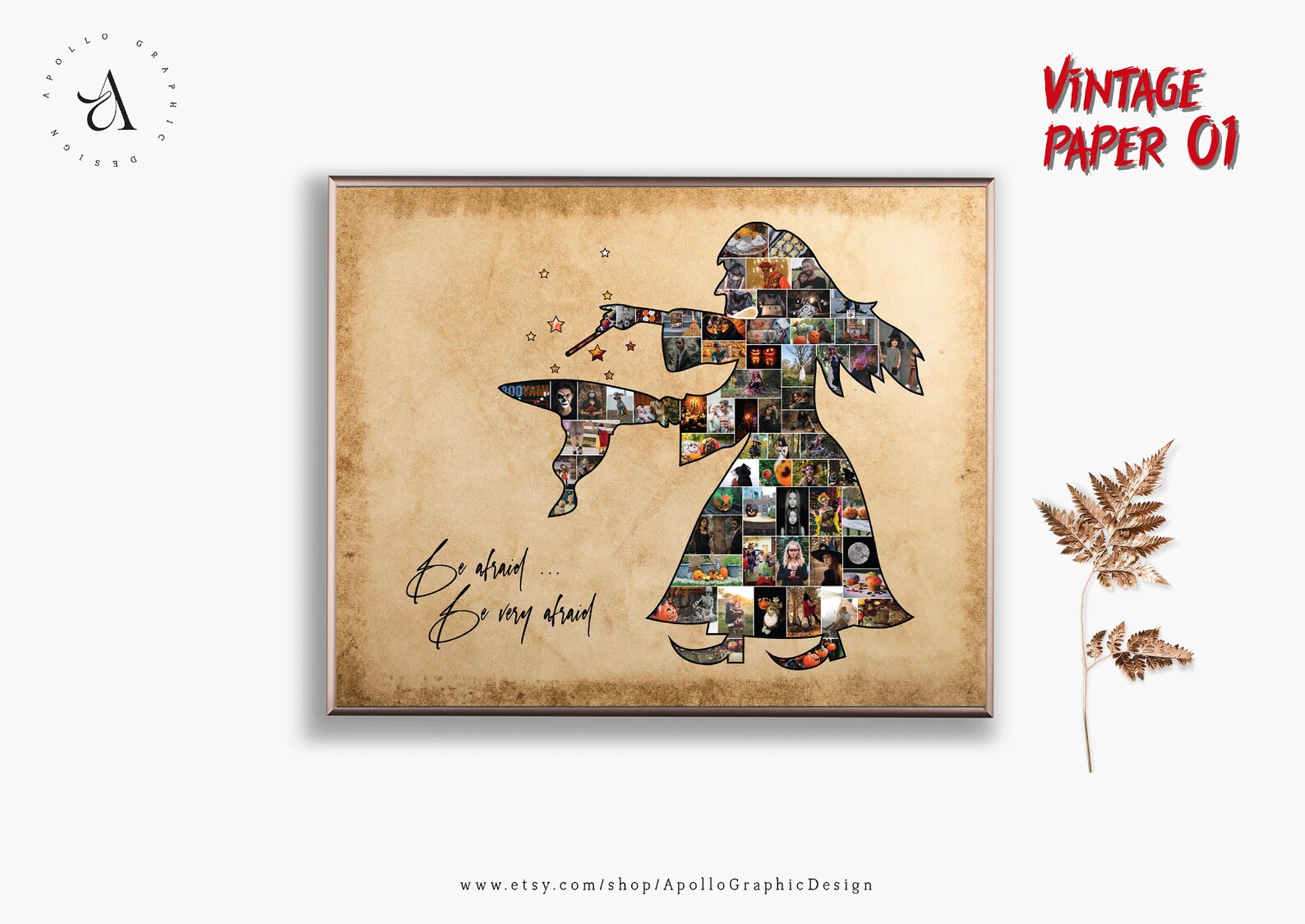 Witch Picture Collage, Witch Photo Poster, Custom Halloween Gift, Witch ...