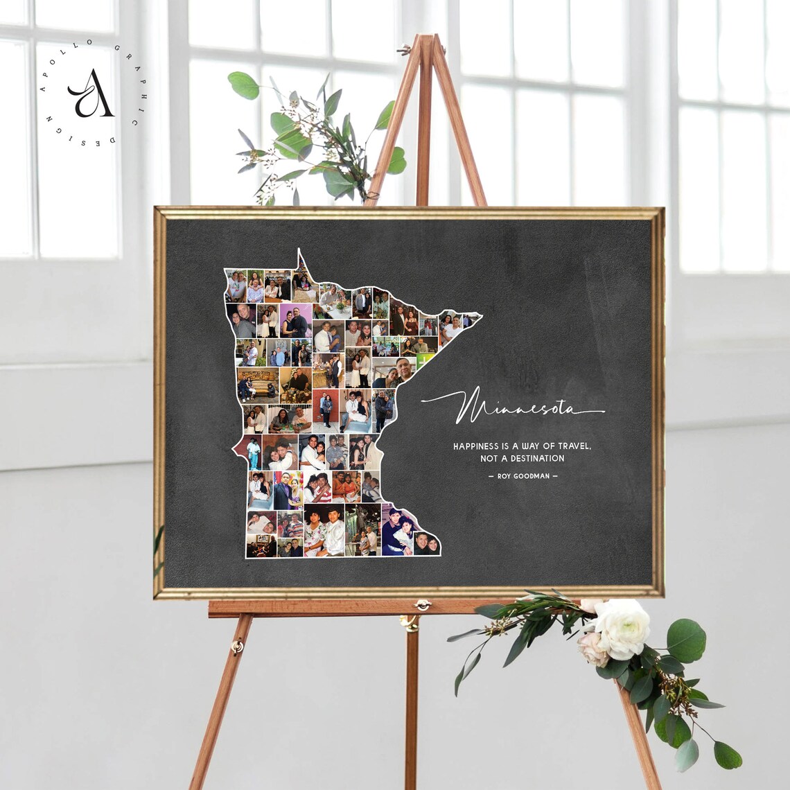 Minnesota Map Photo Collage, Minnesota State Picture Wall Decor ...