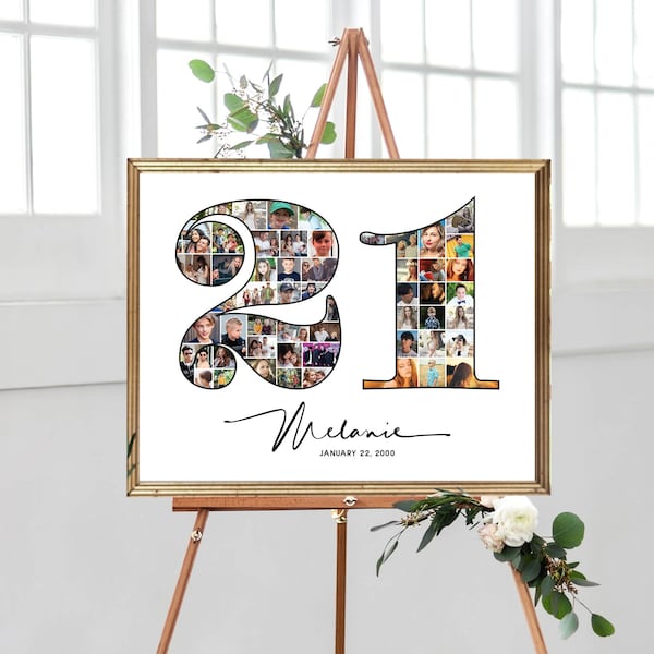 21st Birthday Photo Card - Etsy