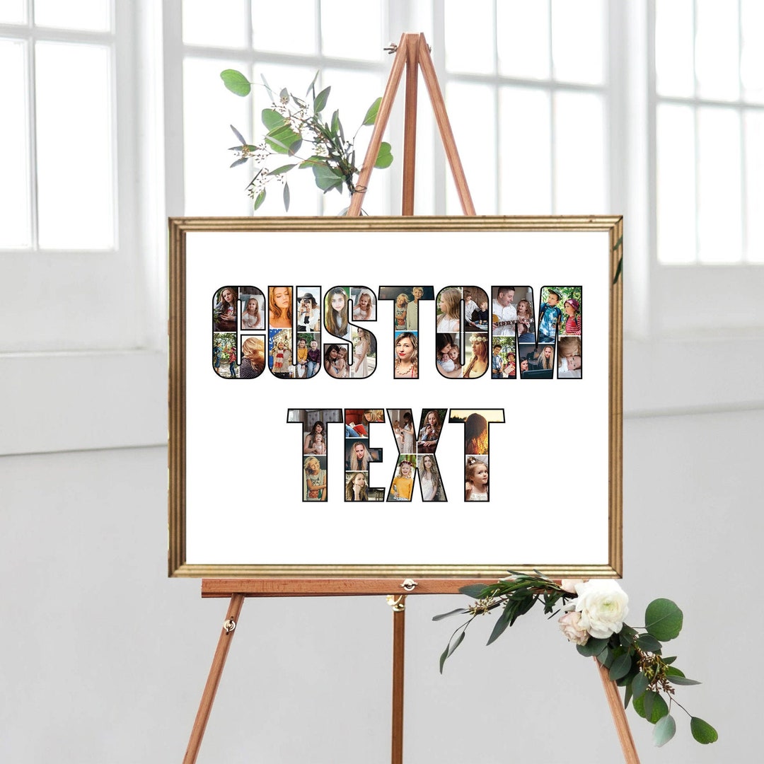 Custom Photo Collage, Personalized Word Pictures Collage, Birthday ...