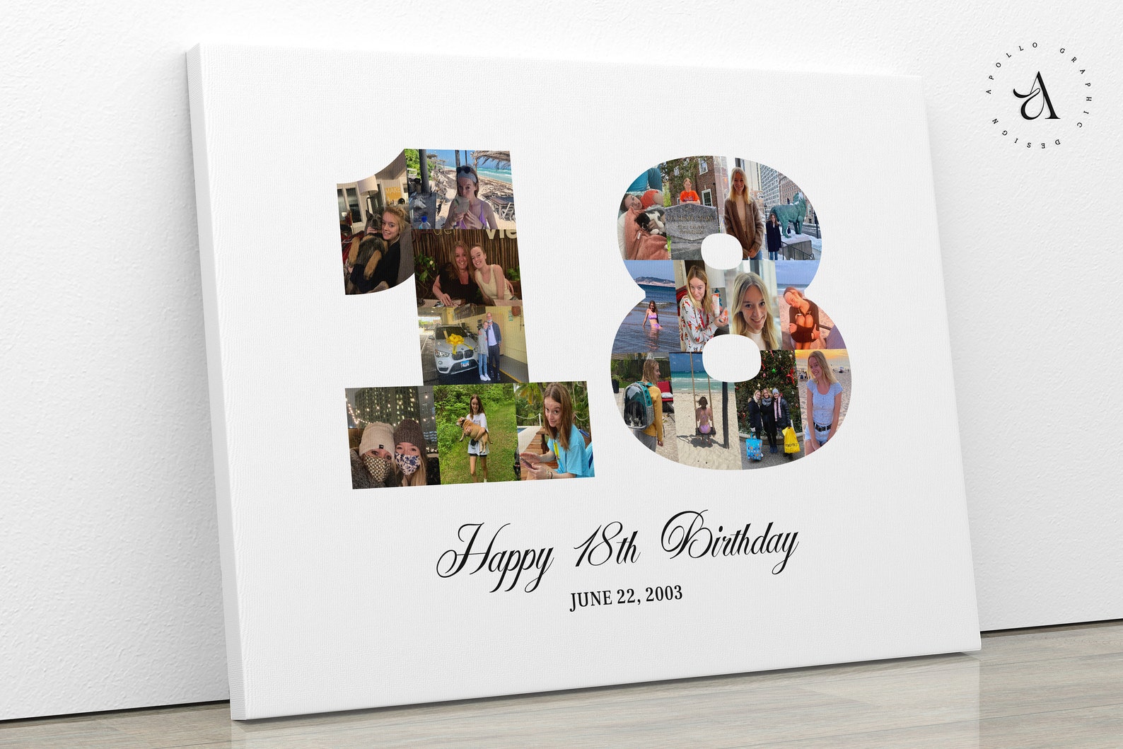 18th Birthday Photo Collage Number 18 Picture Collage 18th - Etsy