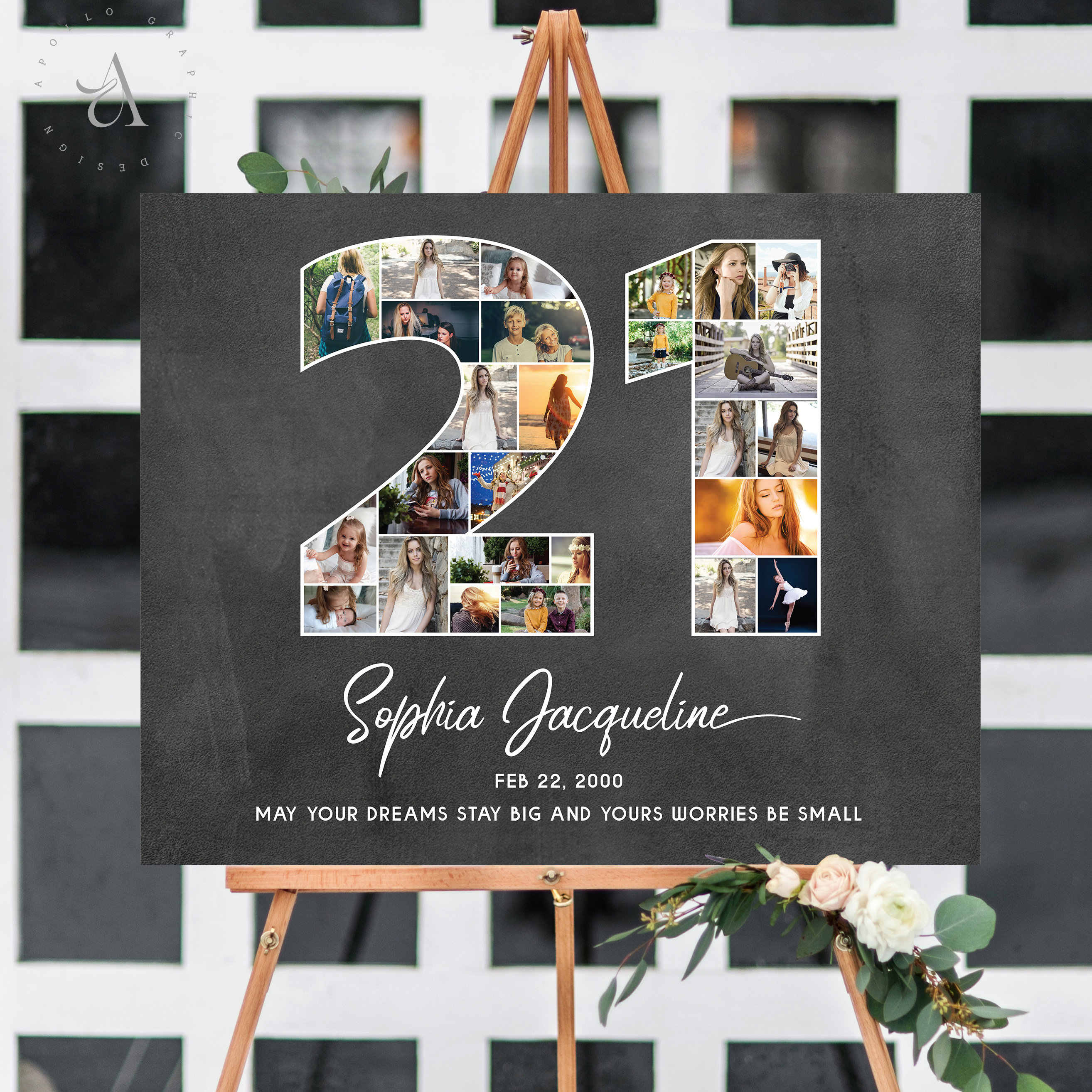 21st Birthday Photo Collage, Number 21 Pictures Collage, Birthday ...