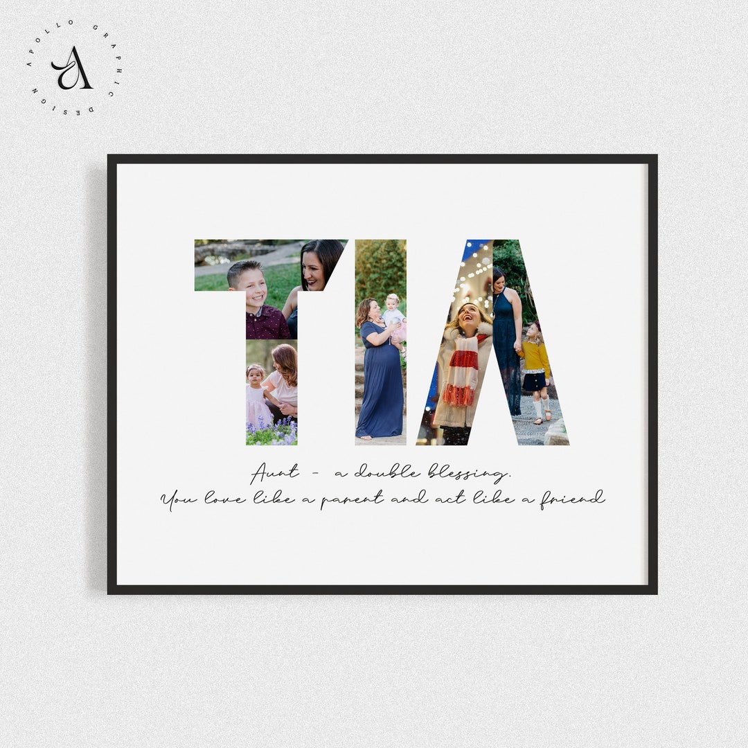 TIA Photo Collage, Tia Birthday Picture Collage, Auntie Photo Gifts ...