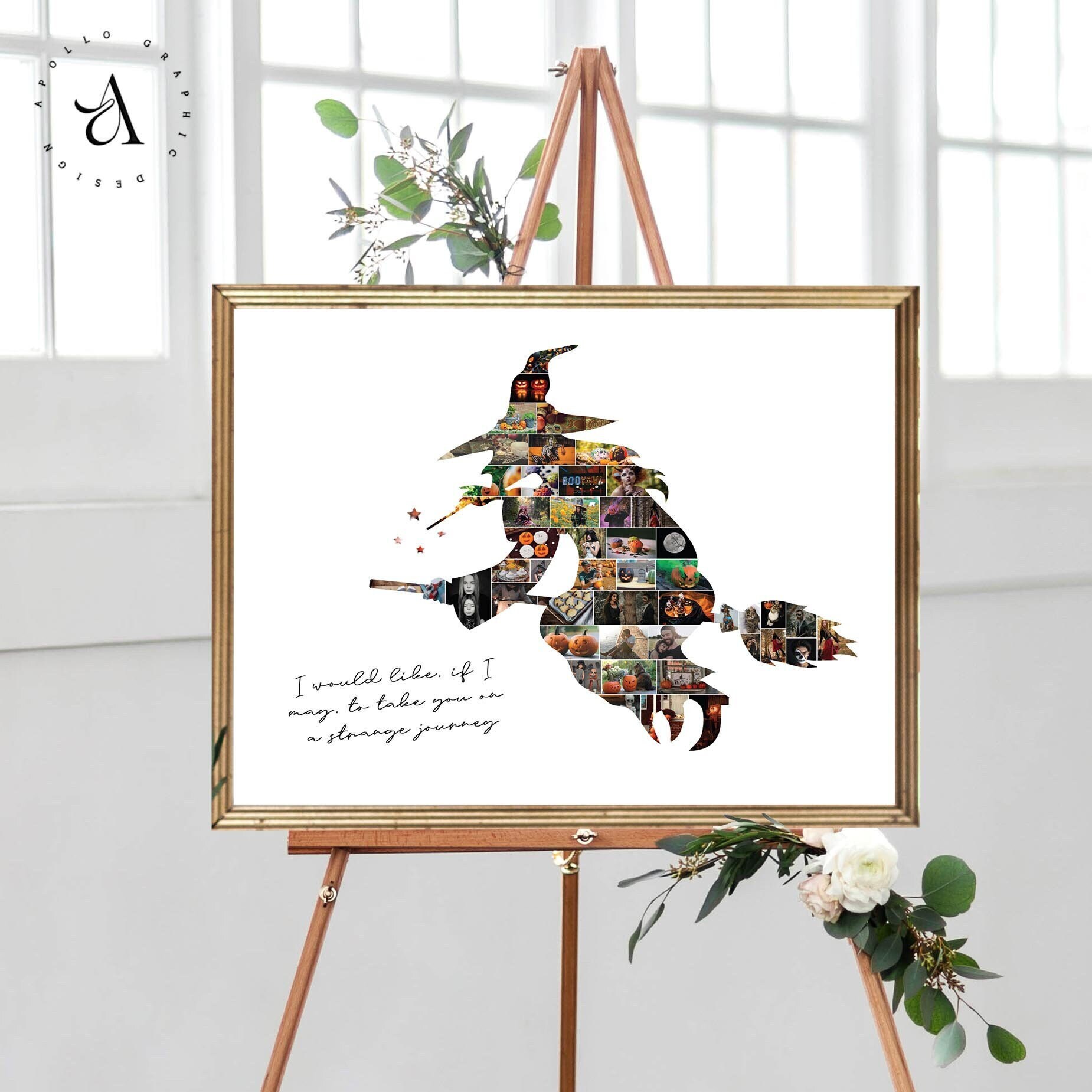 Witch Picture Collage, Witch Photo Poster, Custom Halloween Gifts ...