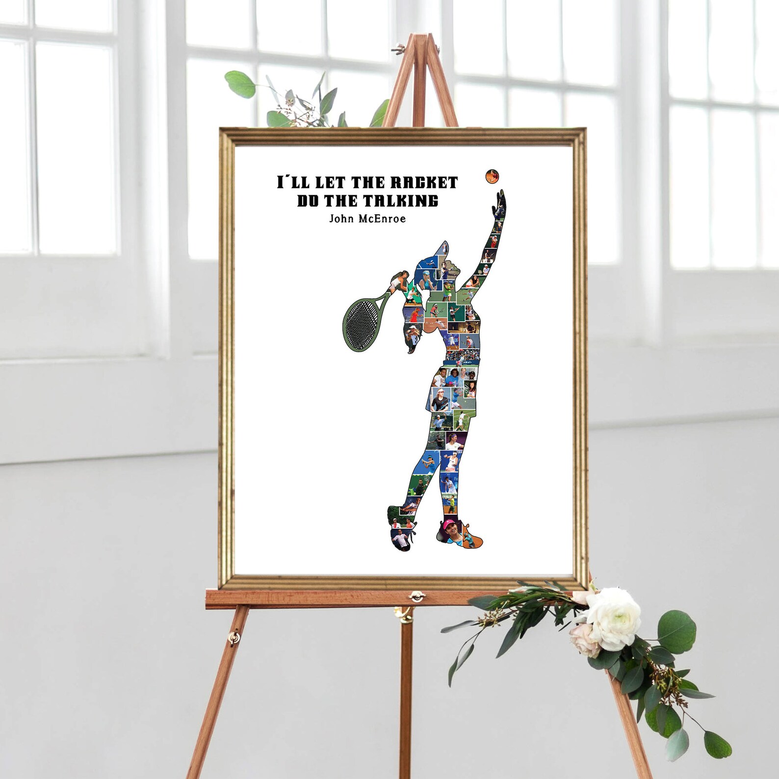 Female Tennis Photo Collage Tennis Player Picture Collage | Etsy