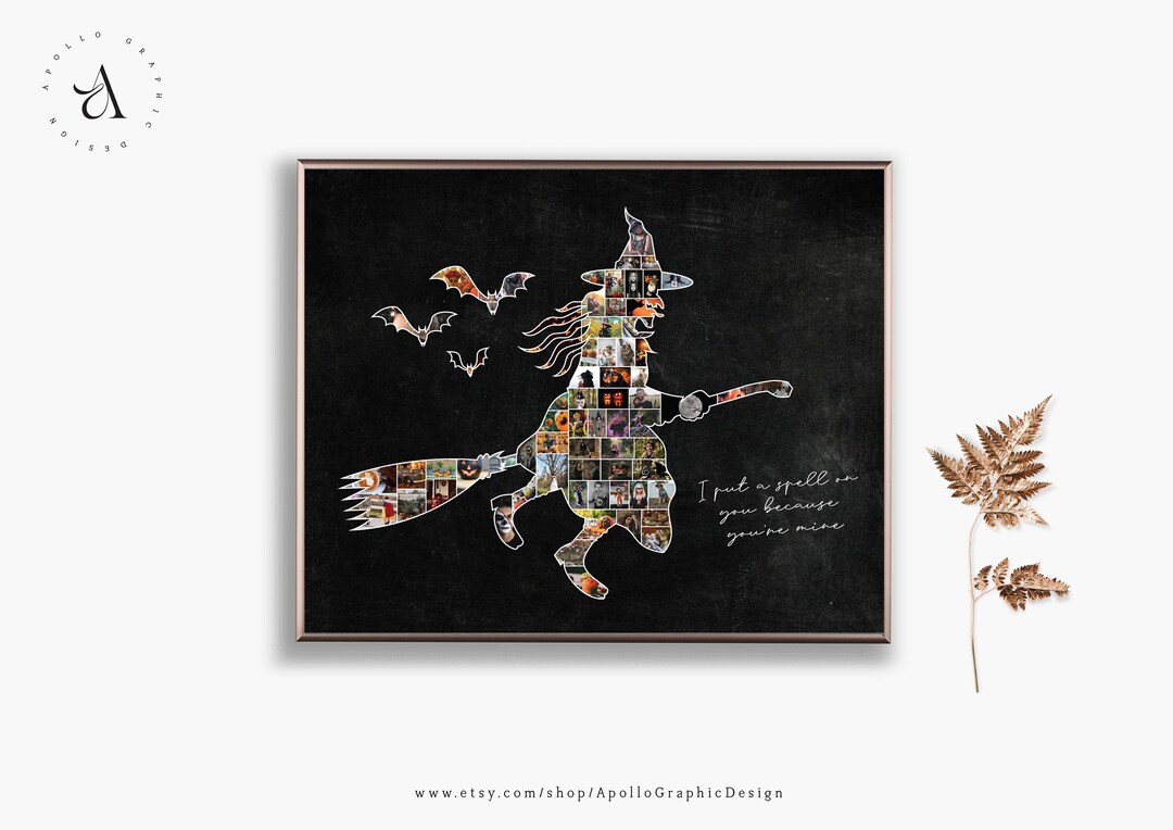 Witch Picture Collage, Witch Photo Poster, Custom Halloween Gift Ideas ...