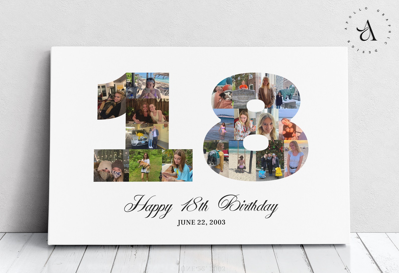 18th Birthday Photo Collage Number 18 Picture Collage 18th - Etsy