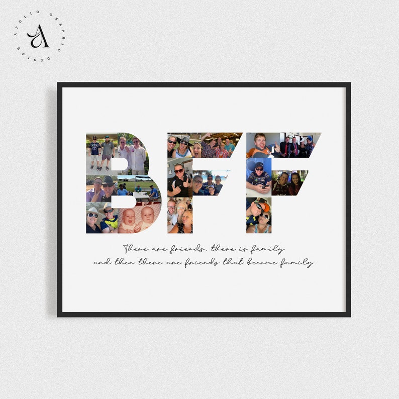 BFF Picture Collage Best Friends Forever Gift Friendship Day - Etsy
