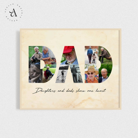 DAD Photo Collage Daddy Birthday Picture Collage DAD Photo - Etsy