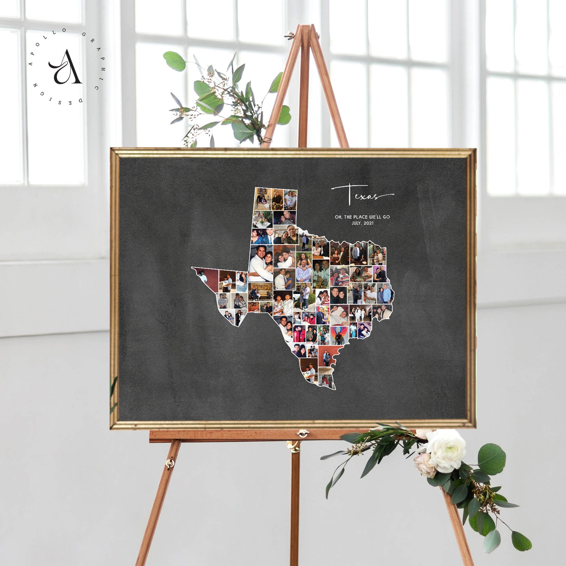 Texas Map Photo Collage Texas State Picture Wall Decor - Etsy