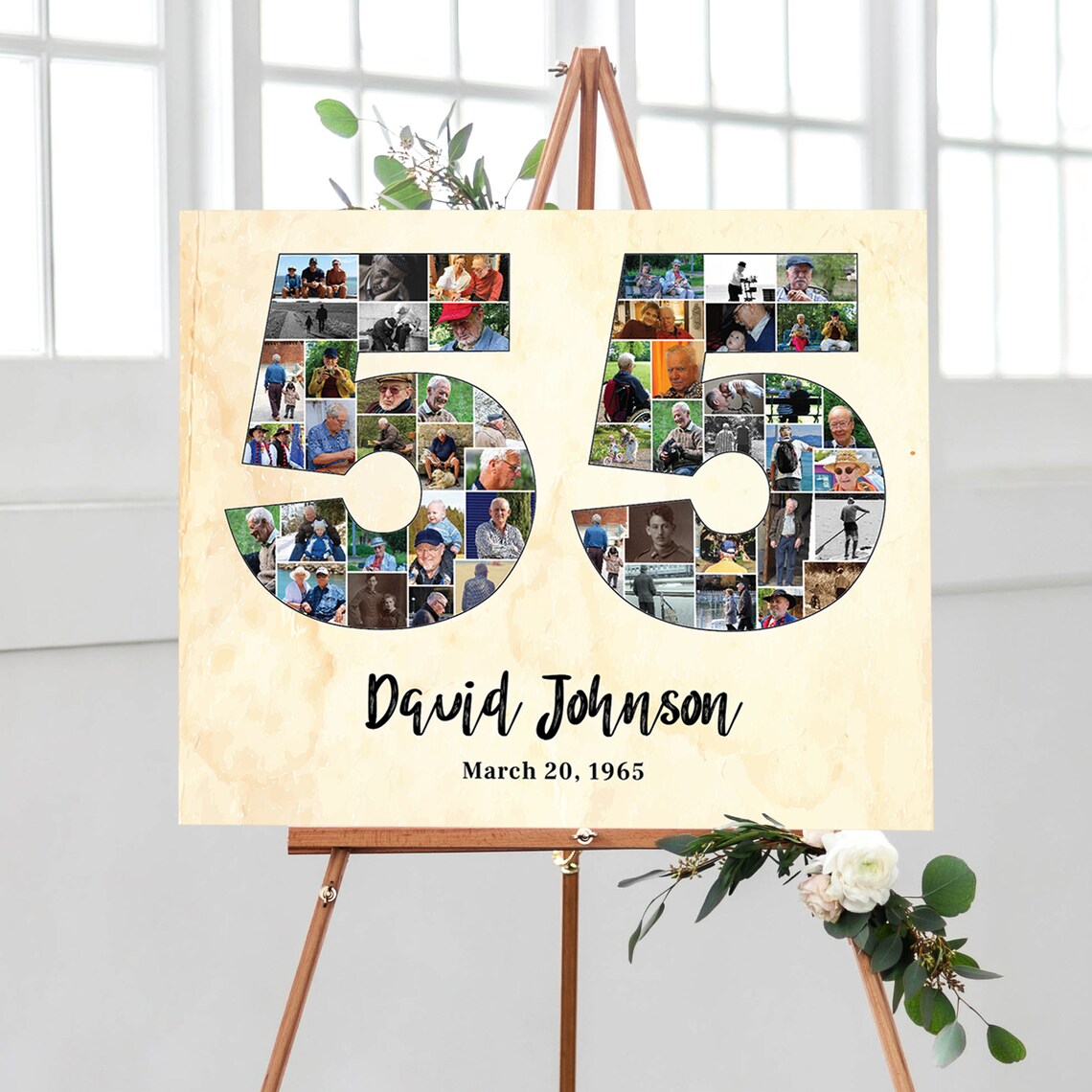 Number 55 Photo Collage 55th Anniversary Collage Gift Custom - Etsy
