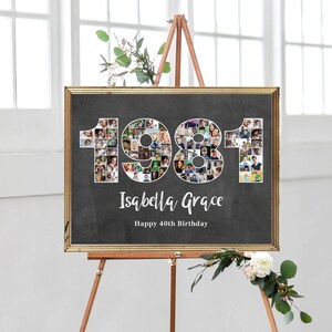 1981 Number Photo Collage, Custom Photo Collage Gift Idea, 40th ...