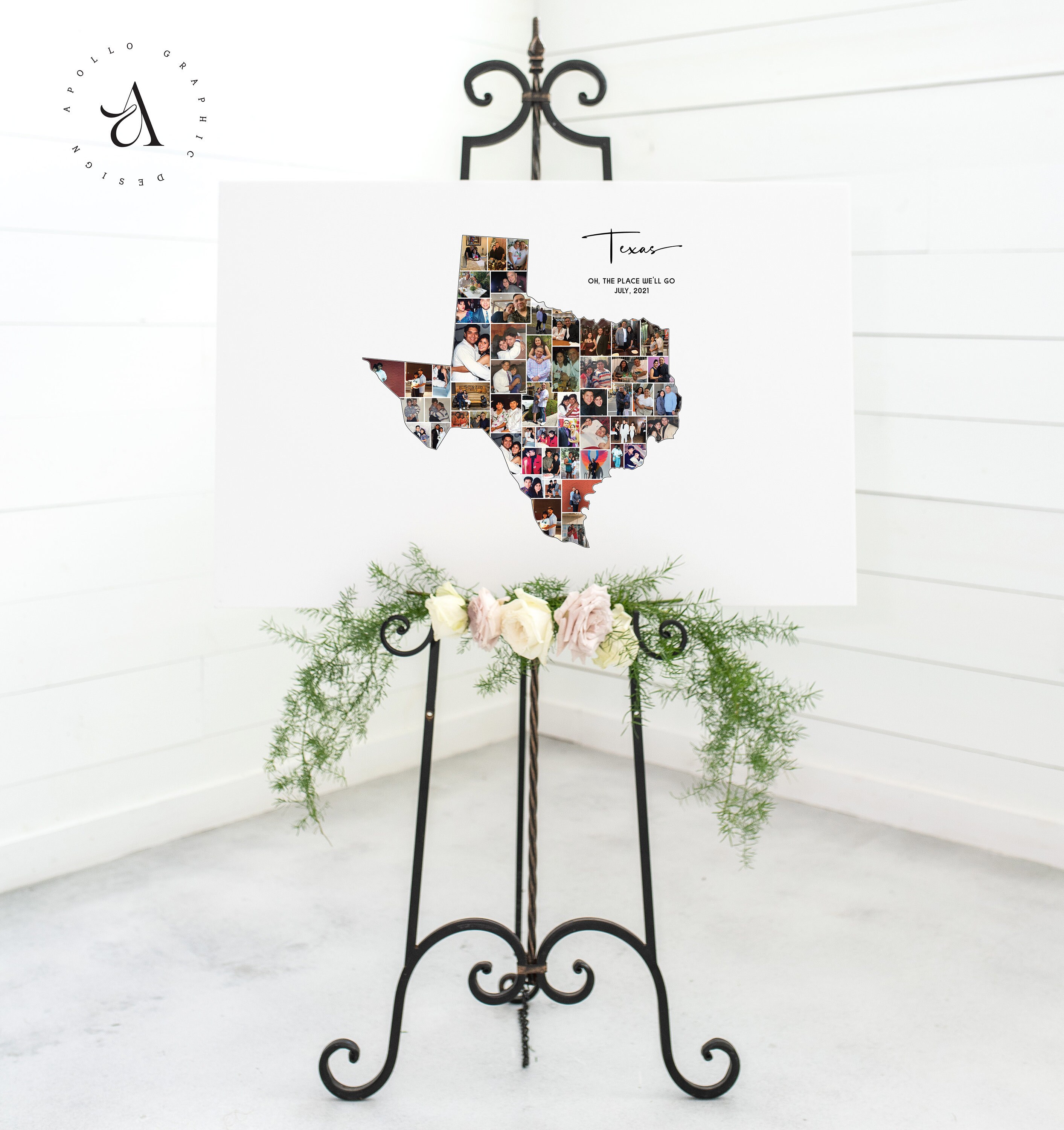 Texas Map Photo Collage Texas State Picture Wall Decor - Etsy