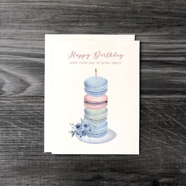 Macaron Card - Etsy