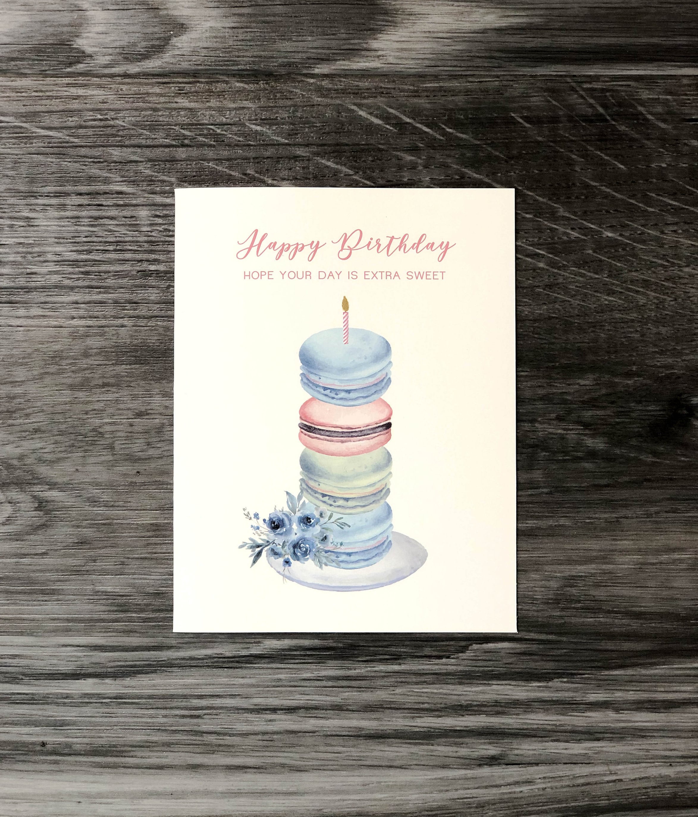 Happy Birthday Card | Macarons - Etsy