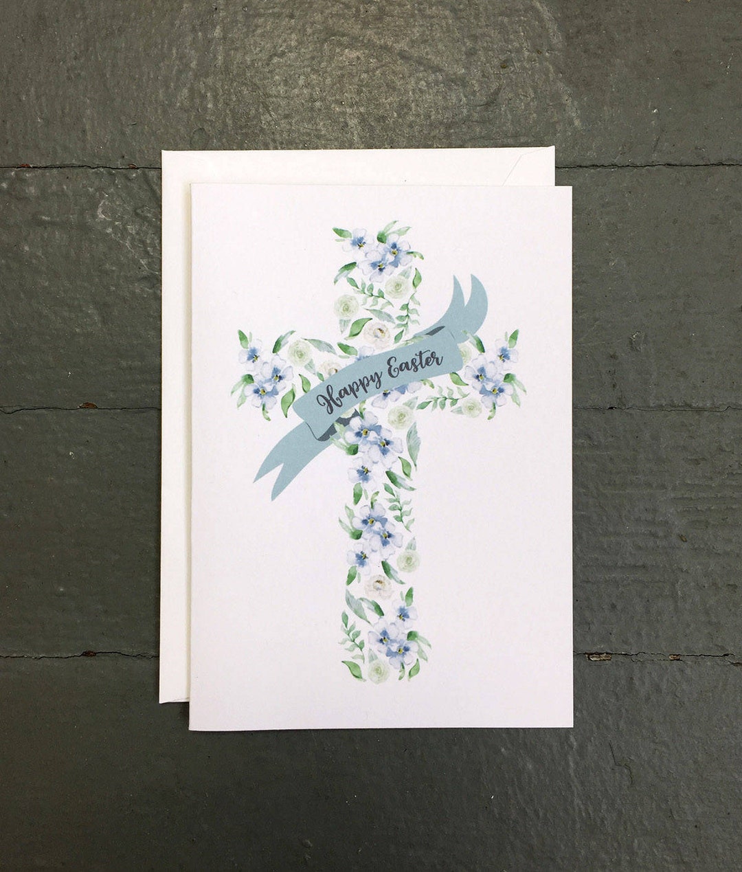 Easter Card Set | Floral Cross - Set of 8 - Etsy