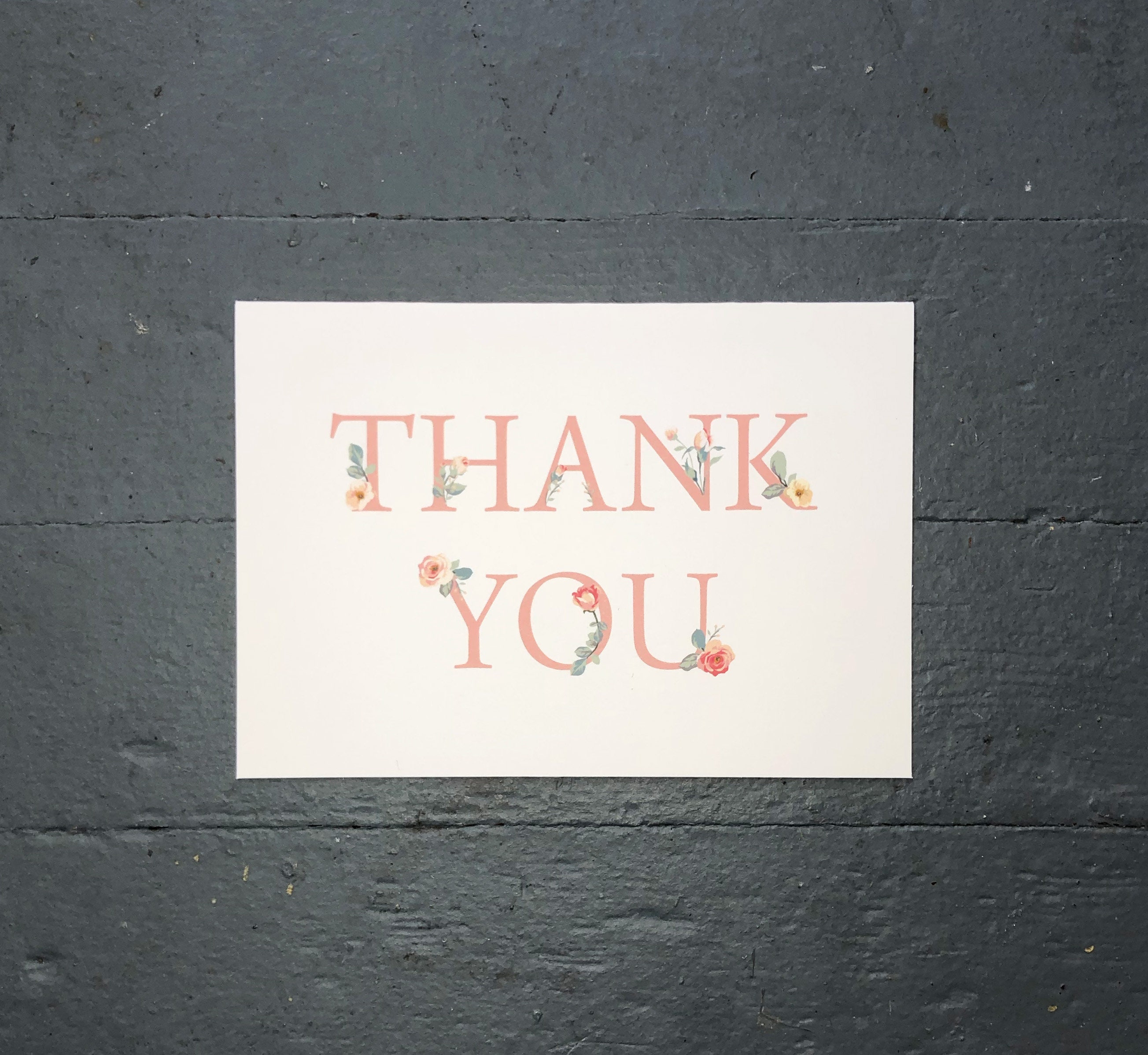 Thank You Card Set | Country Floral - Set of 8 - Etsy