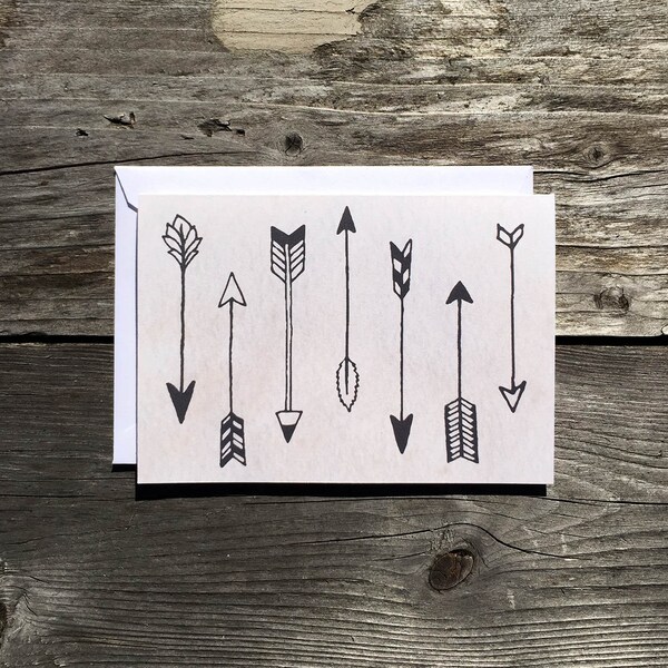 Arrow Note Cards - Etsy