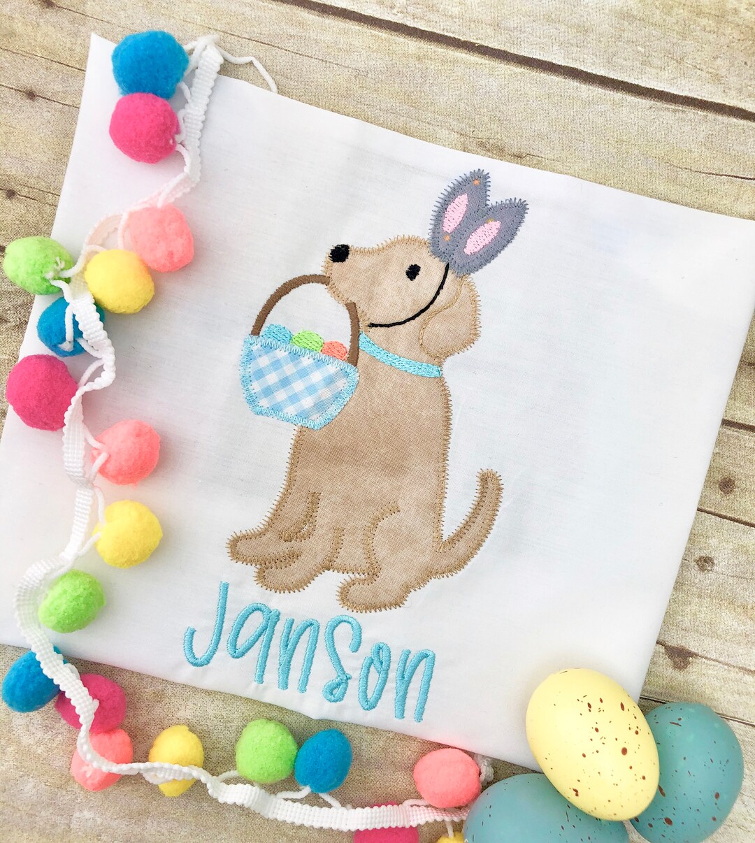 Personalized Boy Dog With Easter Basket Shirt, Personalized Easter ...
