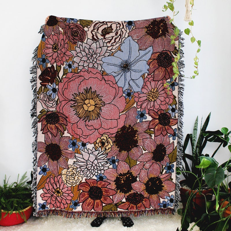 Floral Blanket - Etsy