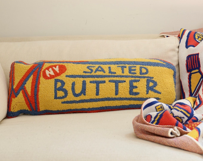 Salted Butter Hook Pillow - Decorative Food Throw Pillow - Housewarming ...