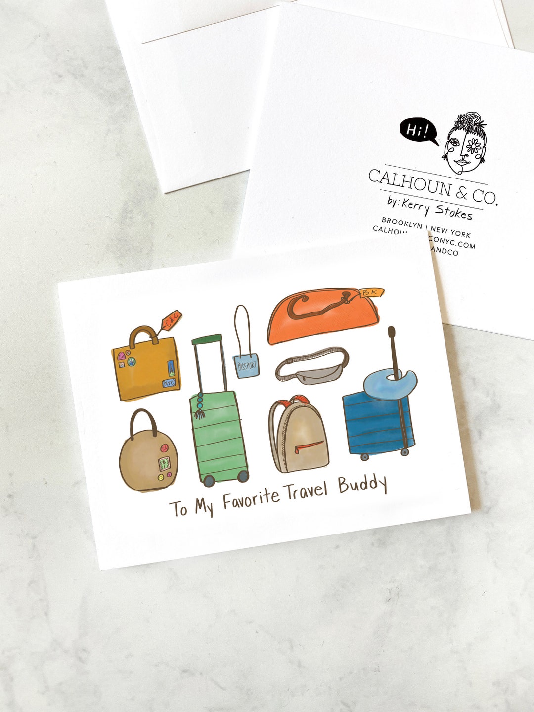 Travel Buddy Greeting Card - Love Greeting Card - Gift - Travel ...