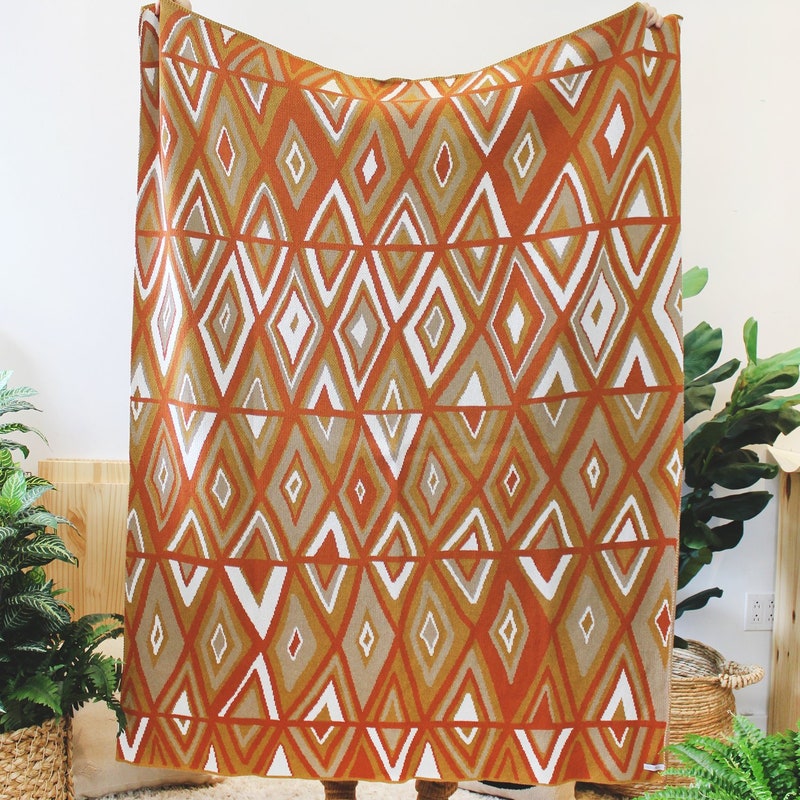 Geometric Blanket - Etsy