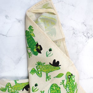 You Are Frogtastic Screen Printed Tea Towel - Frog Kitchen Decor ...