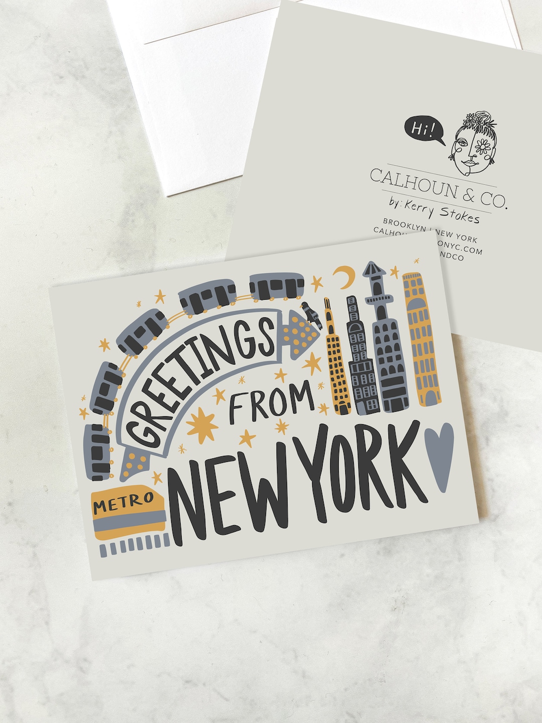 Greetings From New York! Greeting Card - New York City Greeting Card ...