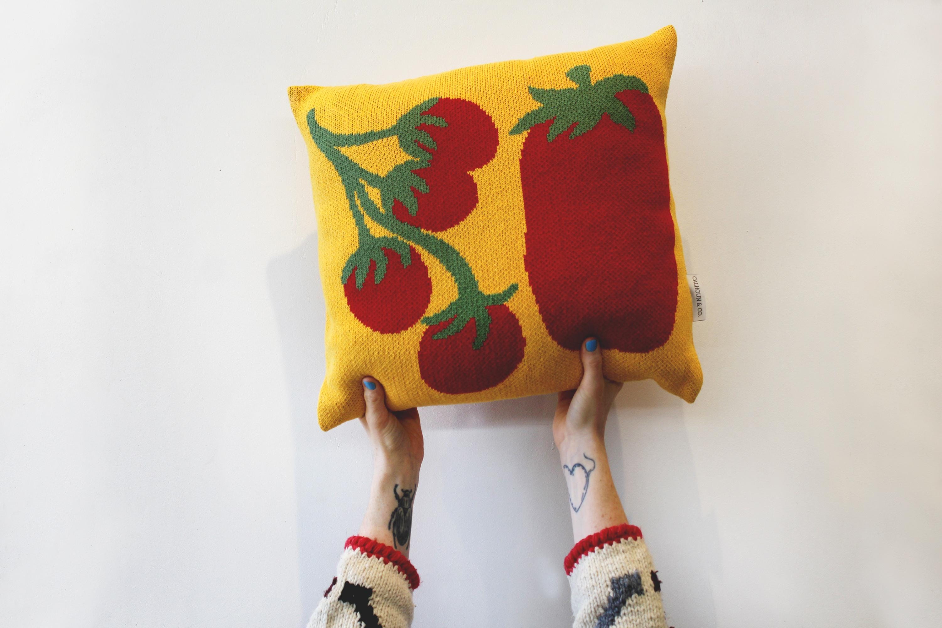 Knit Tomato Pillow Cover With Insert | New Design - Etsy