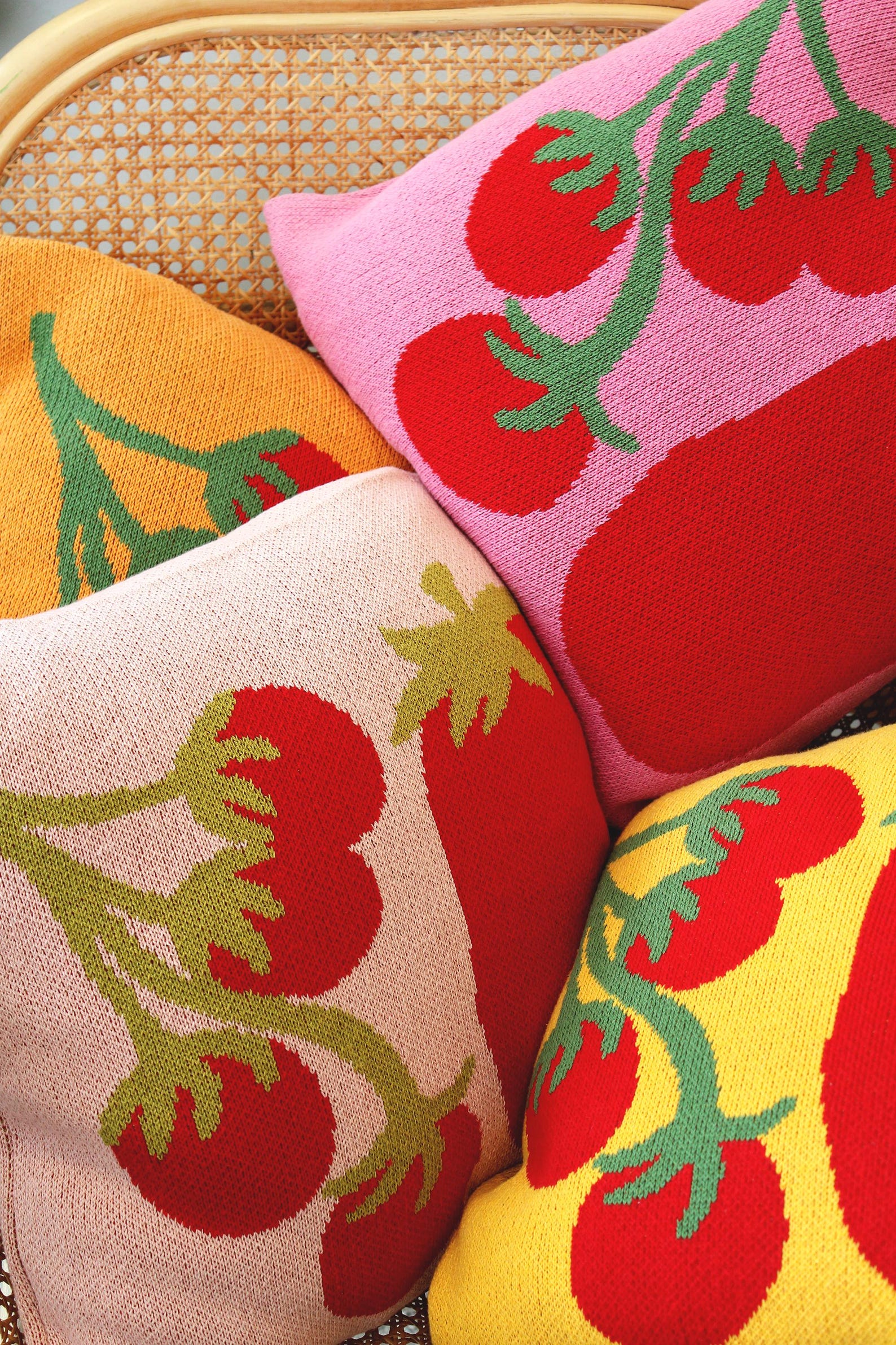 Knit Tomato Pillow Cover With Insert | New Design - Etsy