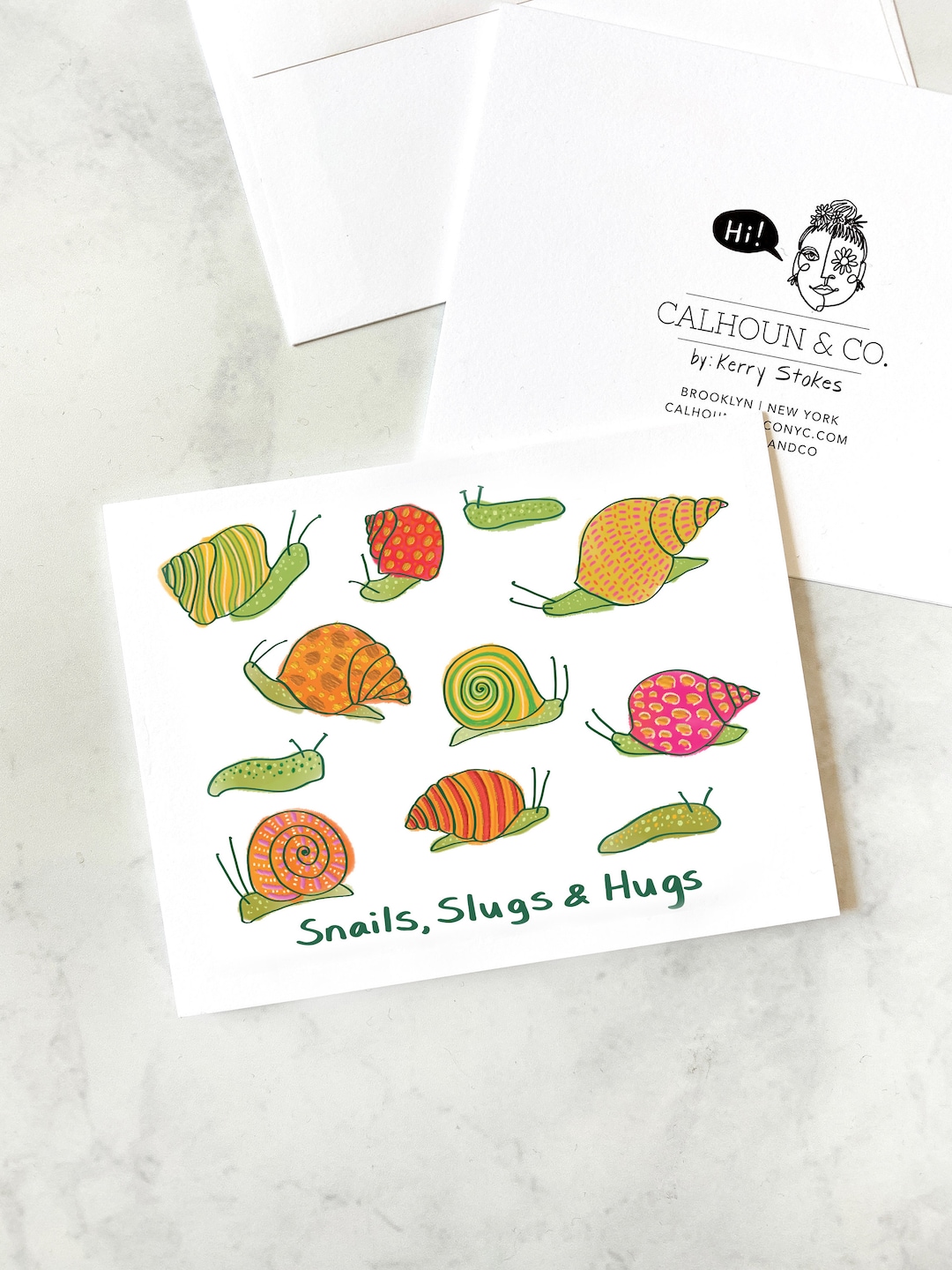 Snails Slugs and Hugs Greeting Card - Snail Card - Gift - Greeting Card ...