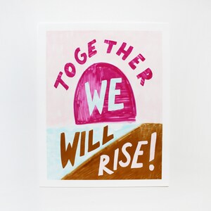 Together We Will Rise Art Print - 8 X 10 Artwork - Positive Message for ...