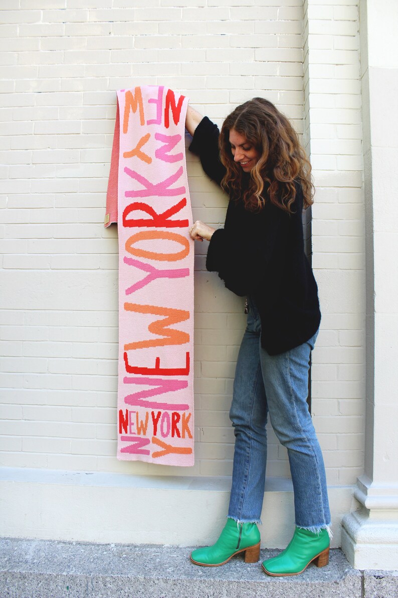 New York NY Scarf NYC Cozy Merino Wool NY Gifts Made in - Etsy