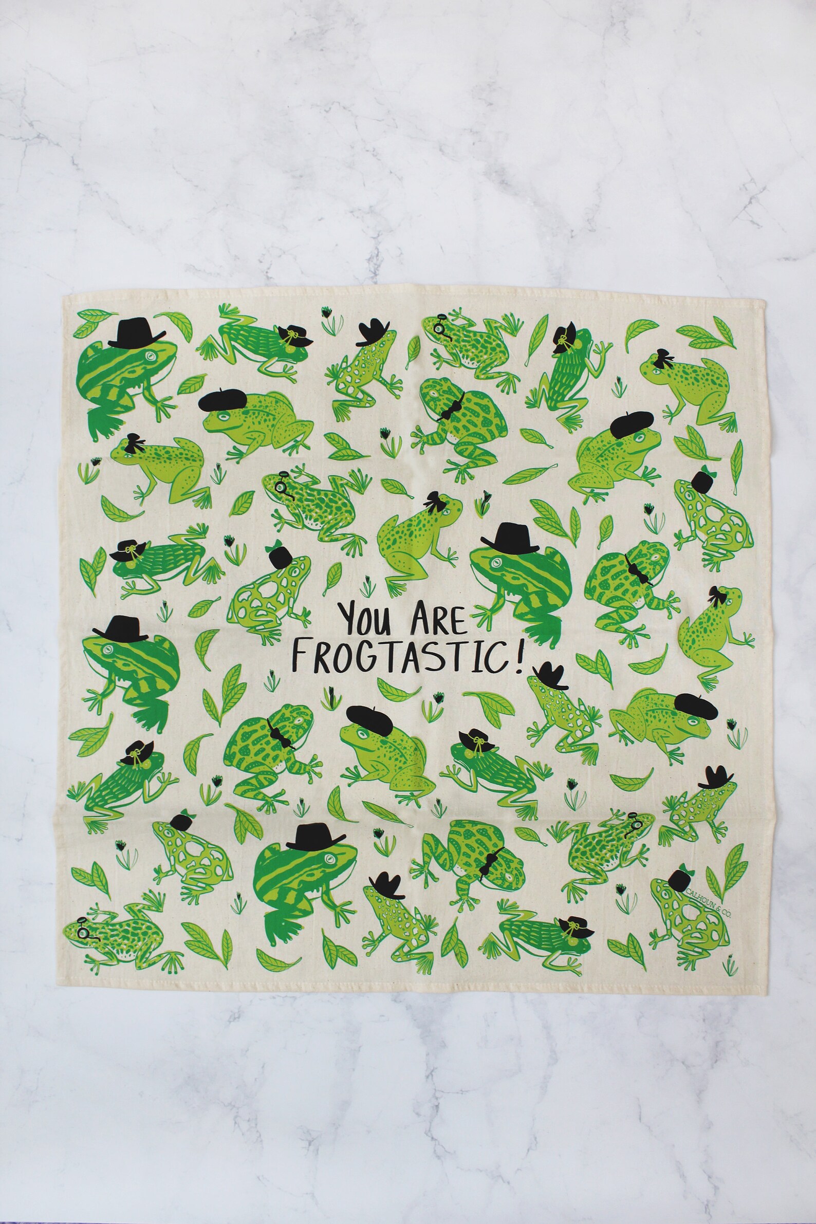 You Are Frogtastic Screen Printed Tea Towel Frog Kitchen Decor ...