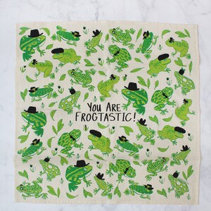 You Are Frogtastic Screen Printed Tea Towel - Frog Kitchen Decor ...