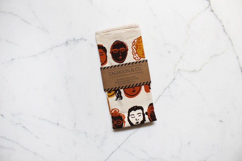Be A Friendly Face Printed Tea Towel - Faces Design - Diversity Art ...