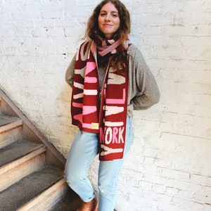 New York NY Scarf - NYC Cozy Merino Wool - NY Gifts - Made in New York ...