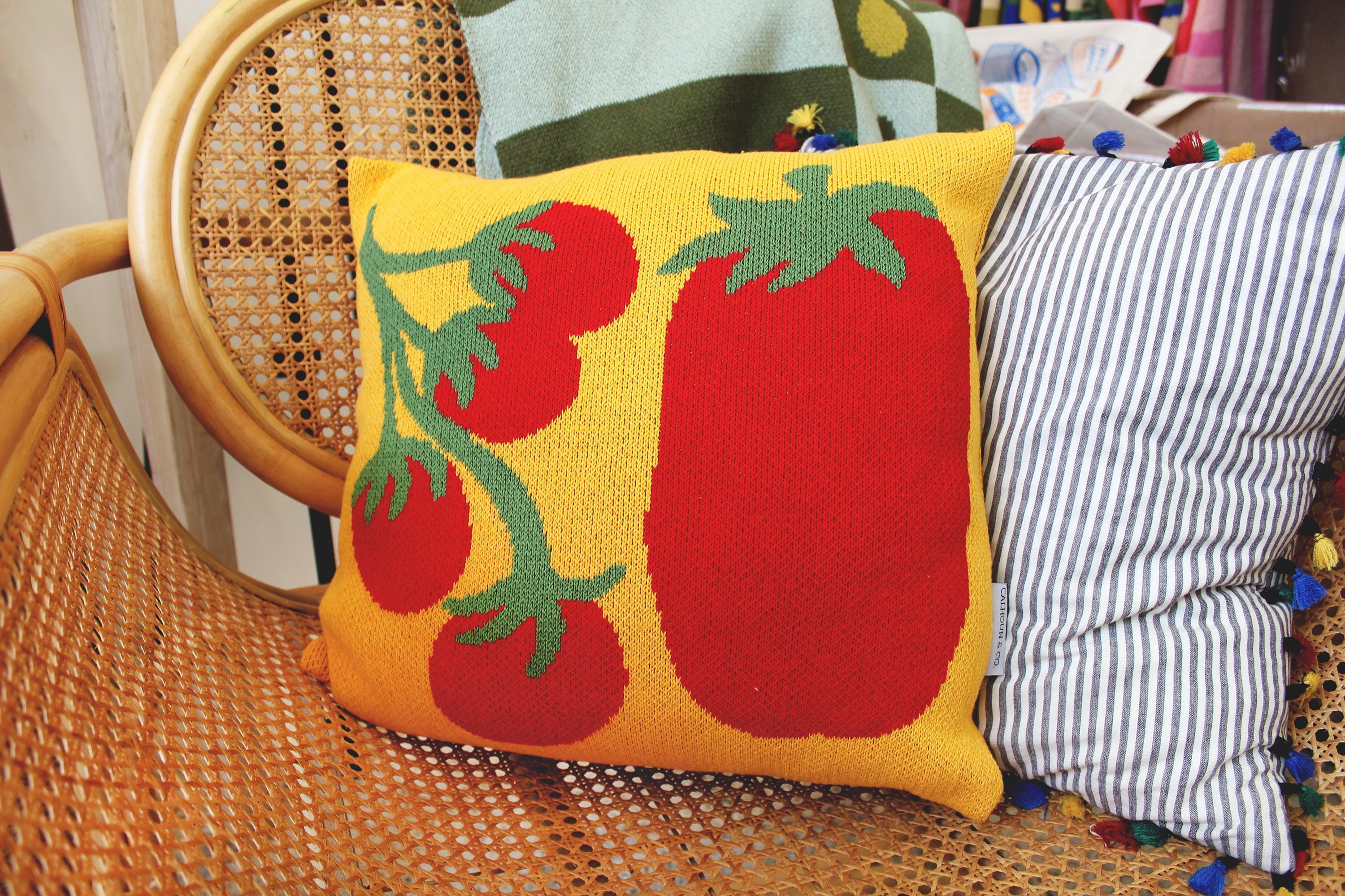 Knit Tomato Pillow Cover With Insert | New Design - Etsy