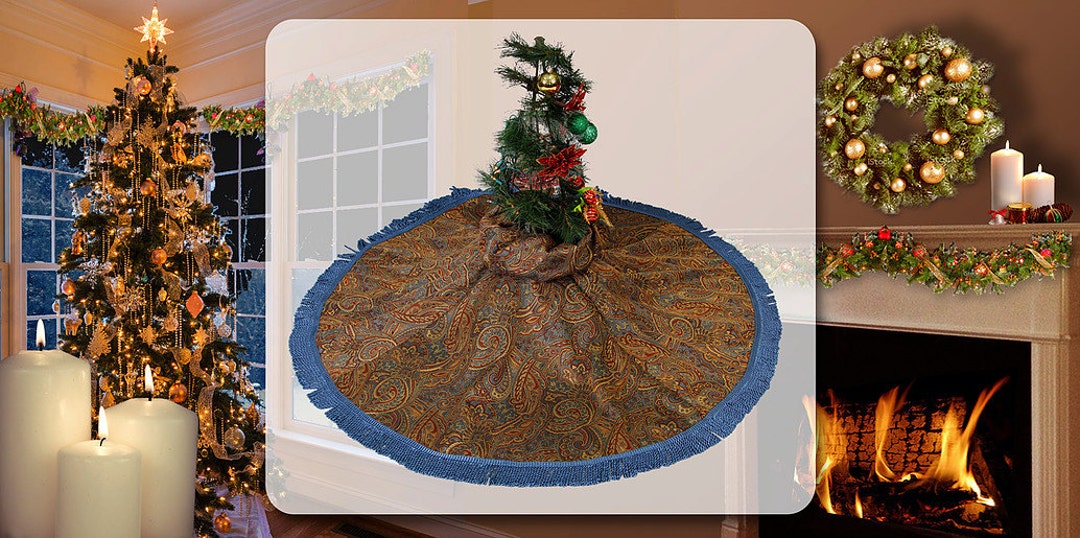 Christmas Tree Skirt Blue Tree Skirt: Home for the Holiday Collection ...