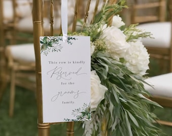 PRINTED Reserved Wedding Chair Tag Seating Tag Chair Tag Wedding ...