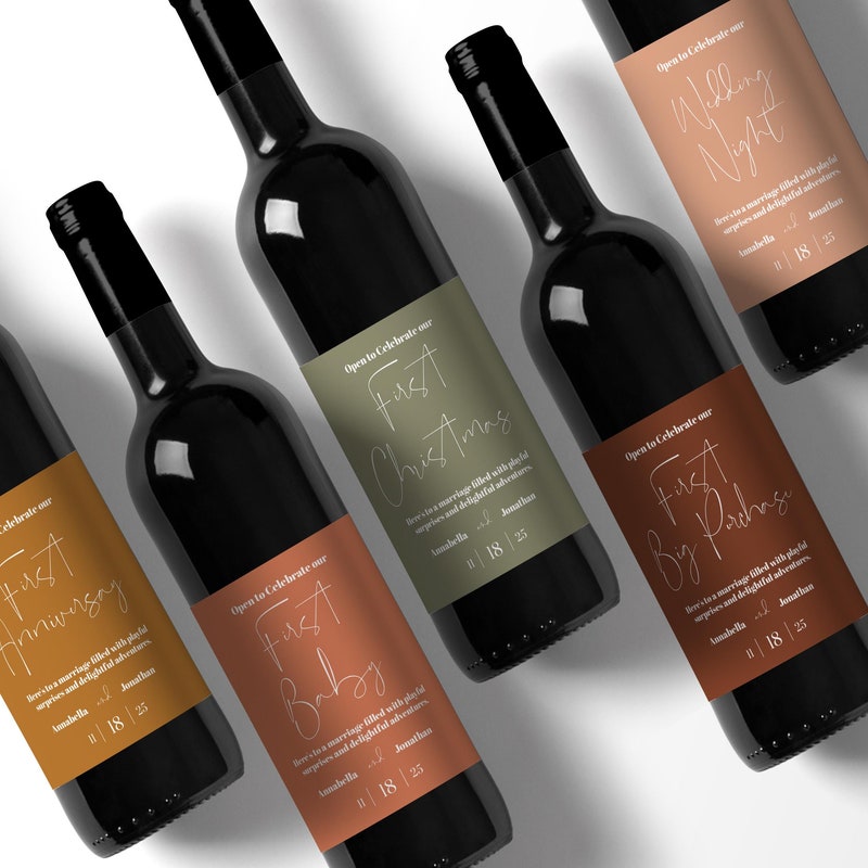 Milestone Wine Label - Etsy