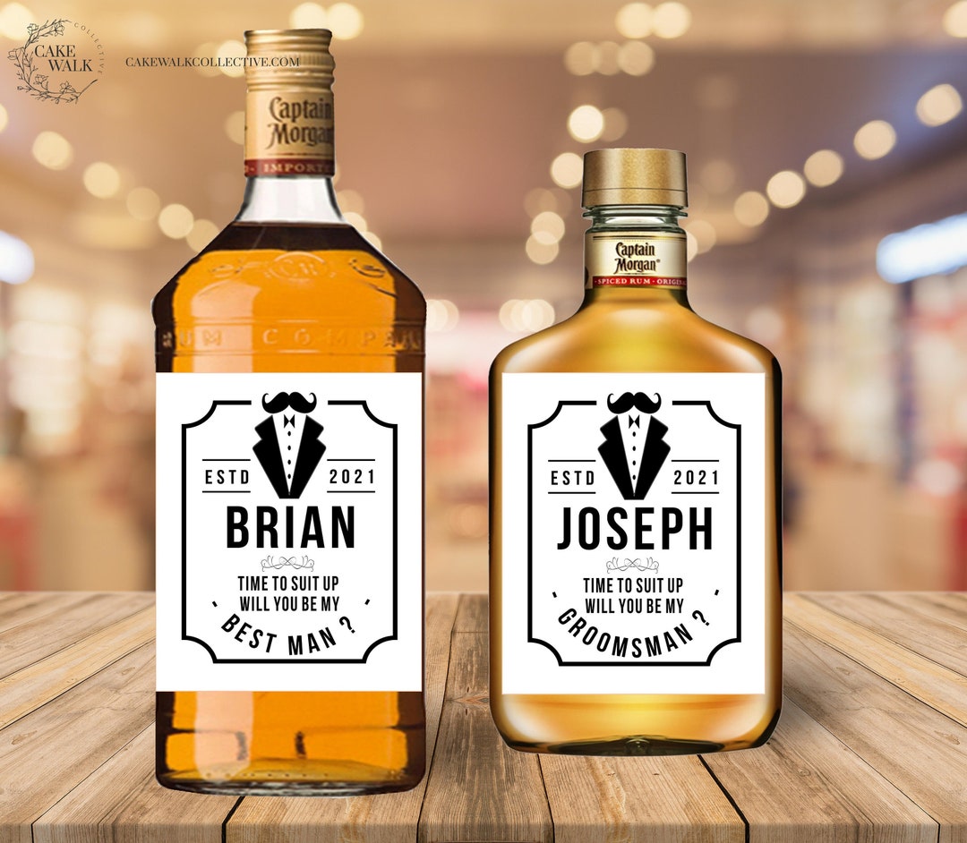 Time to Suit up Labels | Personalized Liquor Bottle Labels for ...