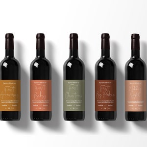 Personalized Milestone Wine Labels| Engagement, Anniversary, Wedding ...