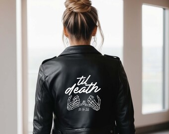 Iron on Jacket Decal Permanent Vinyl Decals for Denim or Leather Bride ...